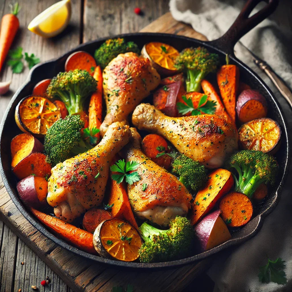 Eenpan Gebraaide Hoender met Patats en Broccoli – 4aKid