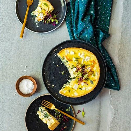 Mfino and Smoked Salmon Quiche with Mielie Meal Pastry - Stork – 4aKid