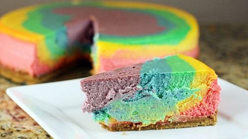 Rainbow Cheesecake - A cheesecake filled with rainbow colours! – 4aKid