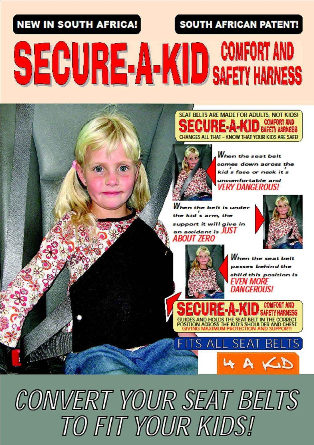 Secure-a-Kid Comfort Harness - Waarom kinders nie volwasse veiligheids ...