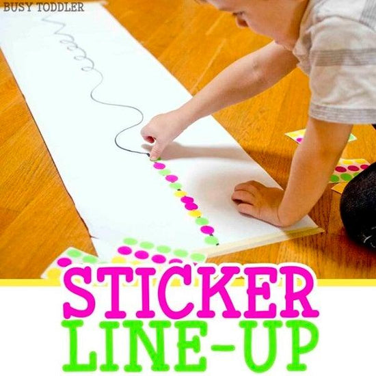Toddlers Activities: Sticker Line-Up – 4aKid
