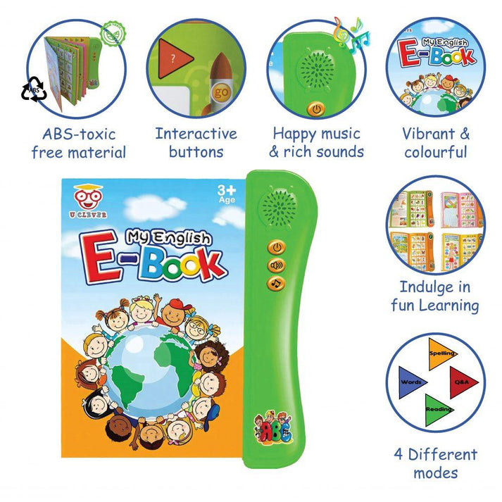 Early Learning Educational E- Book with Sounds, Alphabets, Shapes & An ...